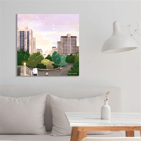 C353 달콩 따뜻한 마음 일러스트 캔버스그림 Momosketch