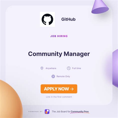 Github Is Hiring For Community Manager Learn More Link Below Led By