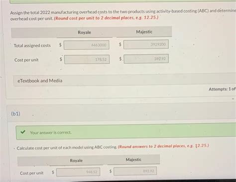 Solved Calculate Gross Profit Of Each Model Using Abc