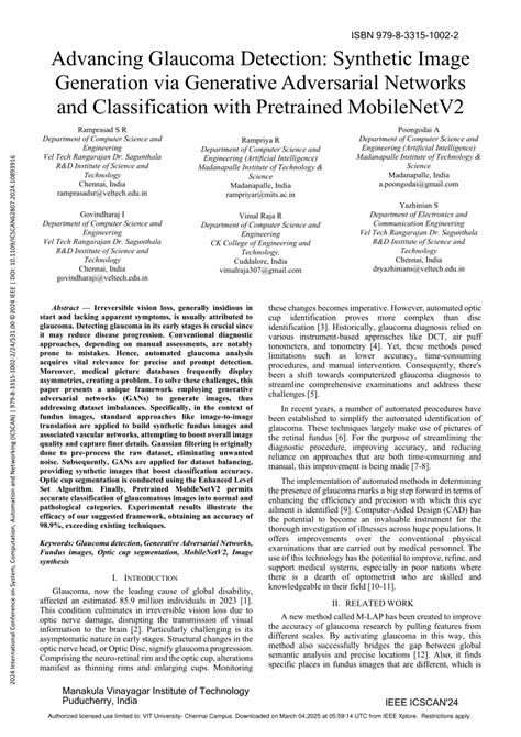 Pdf Advancing Glaucoma Detection Synthetic Image Generation Via Generative Adversarial