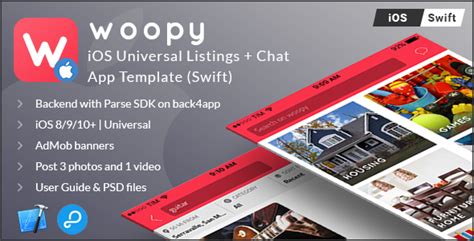 Woopy Ios Universal Listings Chat App Template Swift By Fvimagination