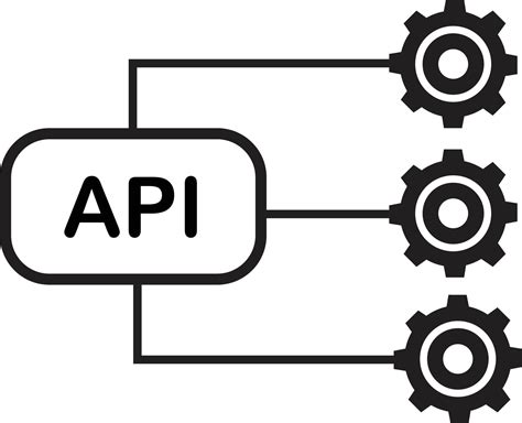 Api Linear Icon On White Background Api Logo Software Integration