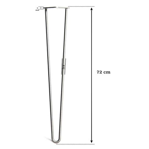 Комплект от 4 крака за маса с фиби електростатично боядисани височина 72 см диаметър на