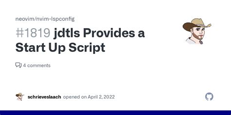 Jdtls Provides A Start Up Script · Issue 1819 · Neovimnvim Lspconfig · Github