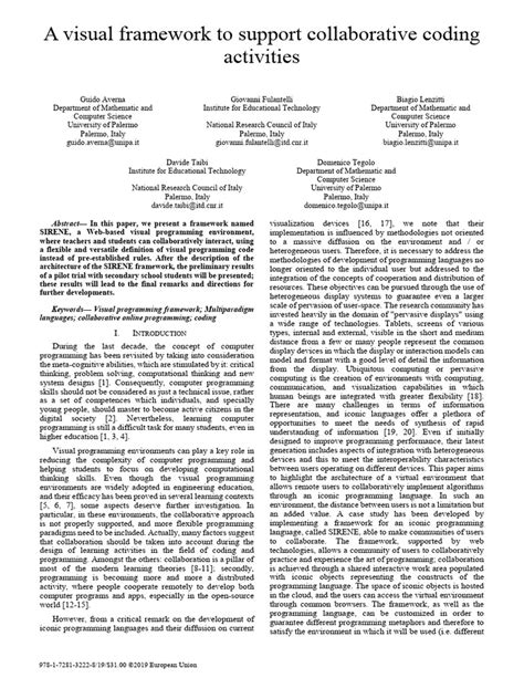 Collaborative Visual Programming Framework Pdf Computer Programming