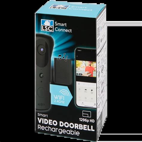 Sonnette Vidéo Connectée Lsc Smart Connect 52 X 31 X 152 Mm Noir Action Fr