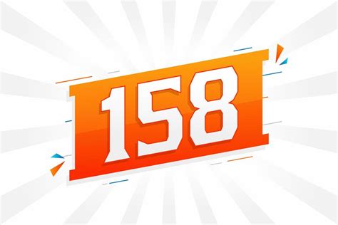 158 Number Vector Font Alphabet Number 158 With Decorative Element