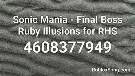 Sonic Mania Final Boss Ruby Illusions For Rhs Roblox Id Roblox