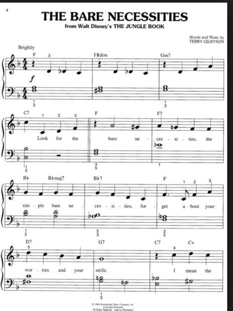 Jungle Book Songs Bare Necessities Eicqn