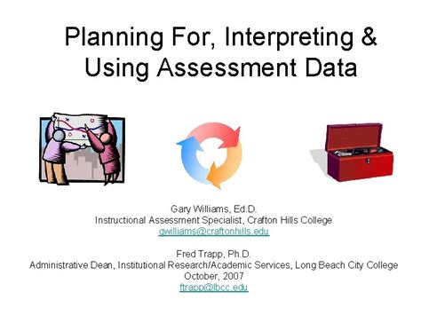 Planning For Interpreting Using Assessment Data Gary Williams