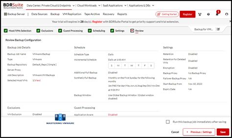 How To Configure Vm Backup In Bdrsuite 700 Mastering Vmware
