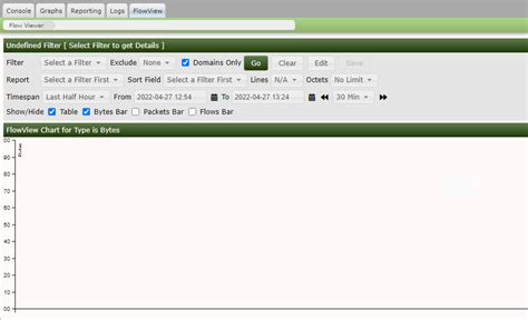 Flowview No Data Were Displayed After Empty Or Defined Filter · Issue