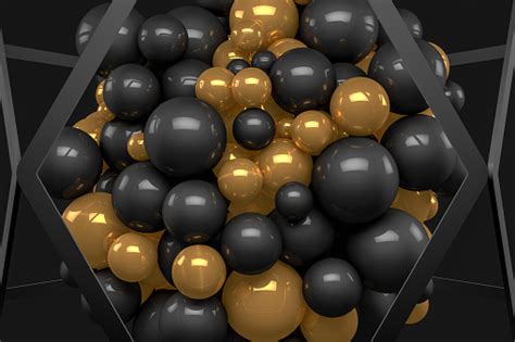 검은 배경에 비행 구가있는 3d 육각형 프레임 0명에 대한 스톡 사진 및 기타 이미지 0명 3차원 형태 개념 Istock