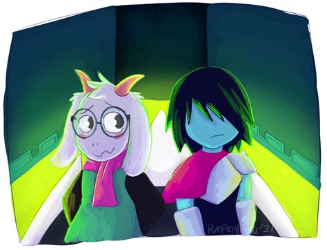 Ralsei And Kris By Pumpkinpawart On Deviantart