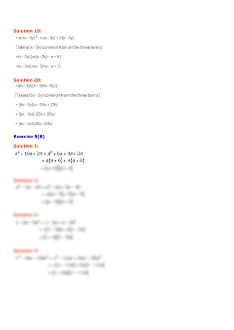 Solution Selina Concise Maths Solutions Class 9 Chapter 5