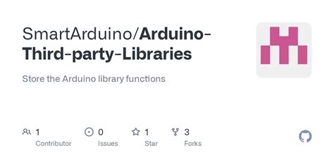 Github Smartarduino Arduino Third Party Libraries Store The Arduino Library Functions