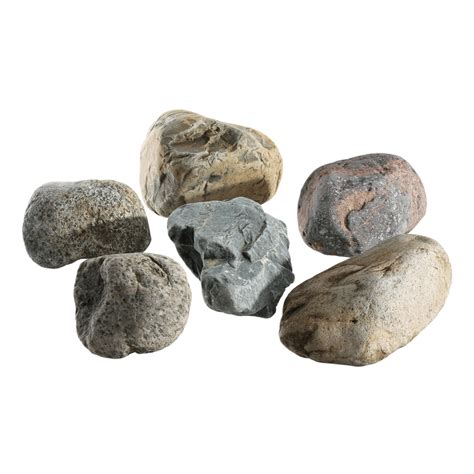 Assorted Smooth River Stone Models Collection Poliigon