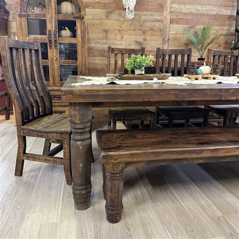 Ranch 8 Dining Set Rustic Furniture Depot