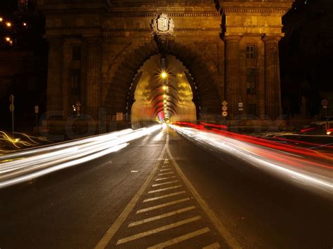 Exit Of A Tunnel With Cars Stock Image Colourbox