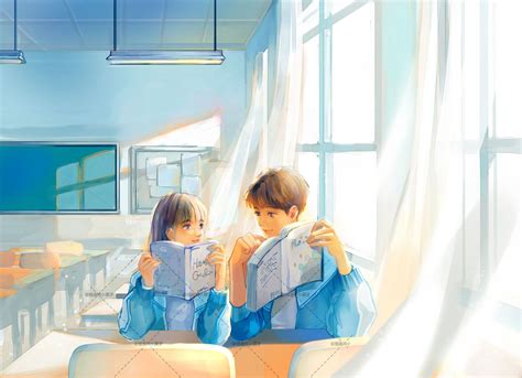 同桌小黑牙爱画画插画师作品涂鸦王国 Nhật Ký Nghệ Thuật Cặp đôi Thrillers