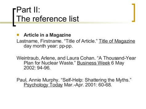 Mla Citation Style Ppt