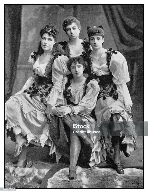 Antique Photo The Sisters Wilson Stock Illustration Download Image
