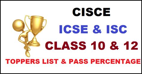 ICSE ISC Toppers List 2016 Pass Percentage For CISCE 10th 12th Class Exam