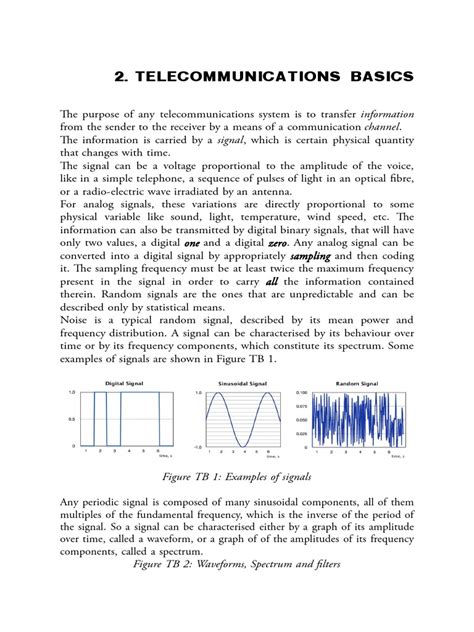 Ch02 Telecommunications Basics Pdf Signal Electrical Engineering