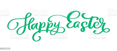 그린 행복 한 부활절 필기 텍스트 문자입니다 인사말 카드 및 포스터에 대 한 텍스트 타이 포 그래피 디자인입니다 디자인 서식 파일 축 하입니다 벡터 일러스트 레이 션 검은