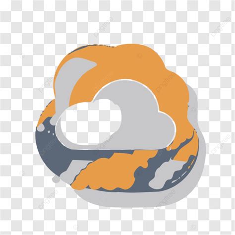 그라데이션 고드름과 떨어지는 물 벡터 일러스트와 함께 플랫 스타일의 다채로운 추상 구름 흰색 배경에 흐린 단순한 다채로운 아이콘 그림자 없음 작은 프레임 중앙 Png