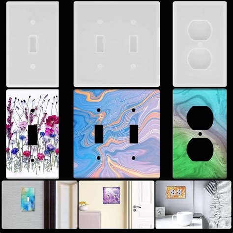 3pcs Diy Silicone Resin Socket Cover Mold Reusable Switch Socket Cover