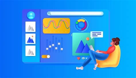 Premium Vector Businesswoman Analyzing Financial Statistic Charts Data Analysis Concept Full