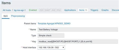 Using Hostip And Hostport With Modebusread Item Key Zabbix Forums