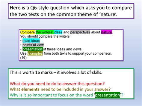 Edexcel English 20 Paper 2 Q6 Teaching Resources