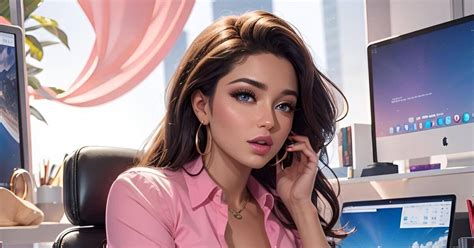 Арт девушка секретарь Пикабу