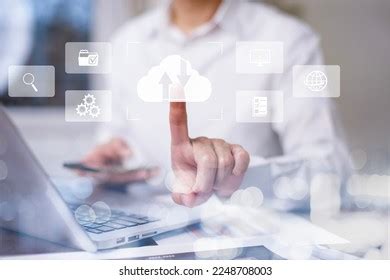 Digital Cloud Data Storage Digital Concept Cloudscape Digital Over Royalty Free Licensable