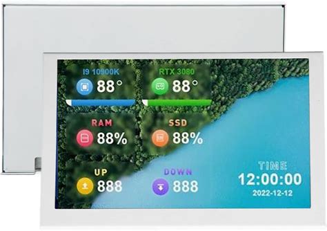 Annadue Computer Temp Monitor 5in IPS USB C Mini Screen AIDA64 PC CPU GPU RAM Data Monitor PC