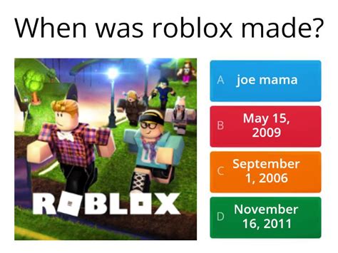 Roblox Quiz