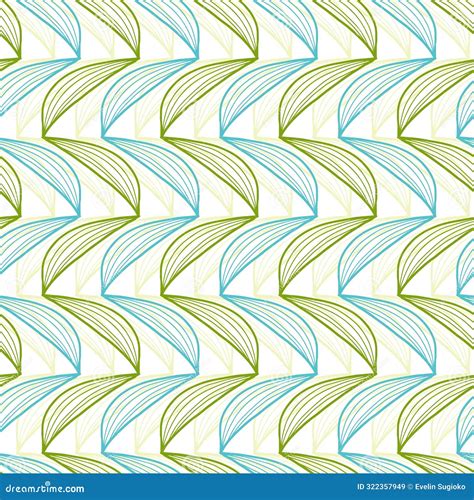 Leaf Lattice Seamless Organic Leaf Pattern Stock Vector Illustration