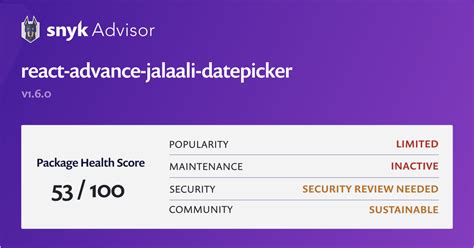 React Advance Jalaali Datepicker Npm Package Snyk