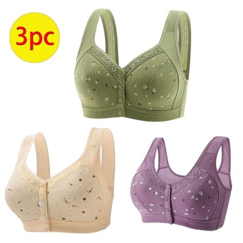 Nerohusy Womens Front Closure Bras Seniorsdaisy Bras For Older Women