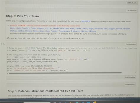 Solved Edit Metadata Project One Data Visualization