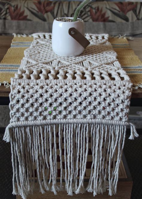 Macrame Table Runner Etsy