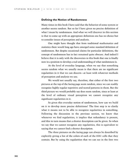 Defining The Notion Of Randomness A New Kind Of Science Online By Stephen Wolfram Page 552