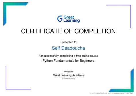 Python Fundamentals For Beginners Certifications