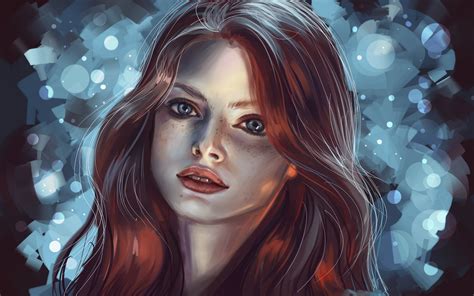 Картинки девушка портрет арт обои 2560x1600 картинка №329139