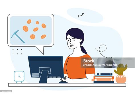 Cryptojacking Woman Installs Miner On Computer Viruses And Internet