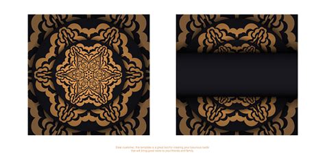 텍스트와 빈티지 장식품을위한 장소와 초대 카드 템플릿 고급 장식이 있는 블랙 컬러의 스퀘어 벡터 엽서 디자인 0명에 대한 스톡 벡터 아트 및 기타 이미지 Istock