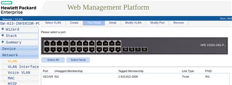 Vlan Configuration On HPE V G PoE Comware