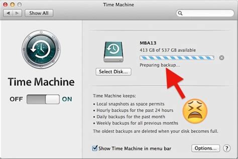 Fix Time Machine When Stuck On “preparing Backup” In Mac Os X